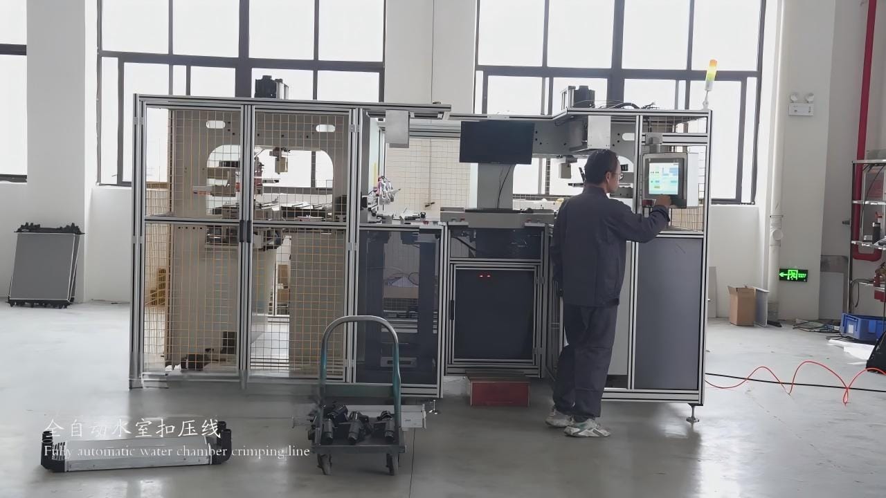 Automatic Car Radiator Plastic Tank Crimping Line for Sale